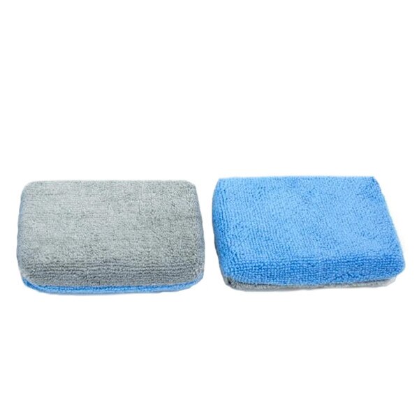 Thin Microfiber Coating Applicator Sponge With Plastic Barrier